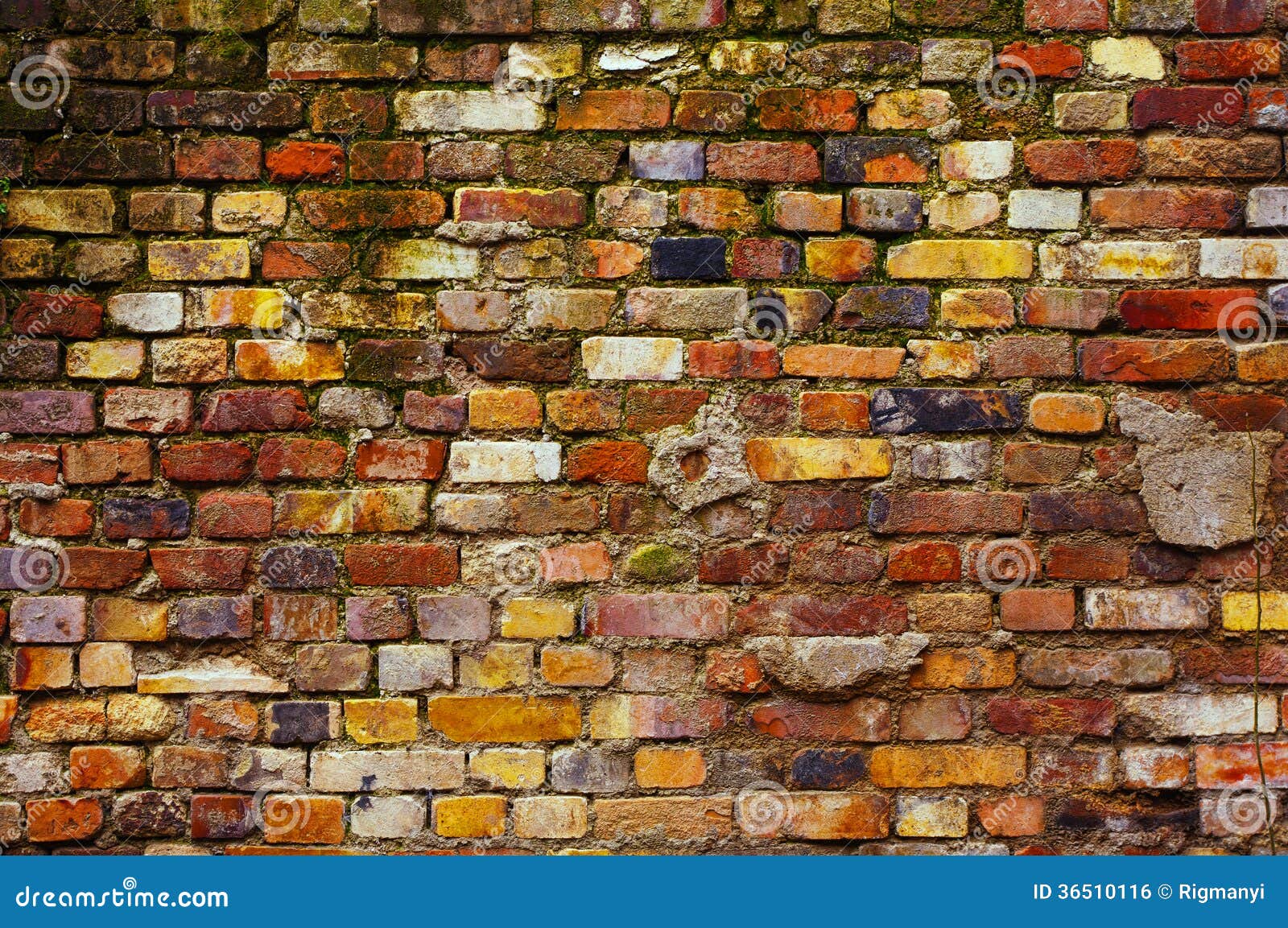 Weathered Brick Wall Background Stock Photo - Image of architecture ...