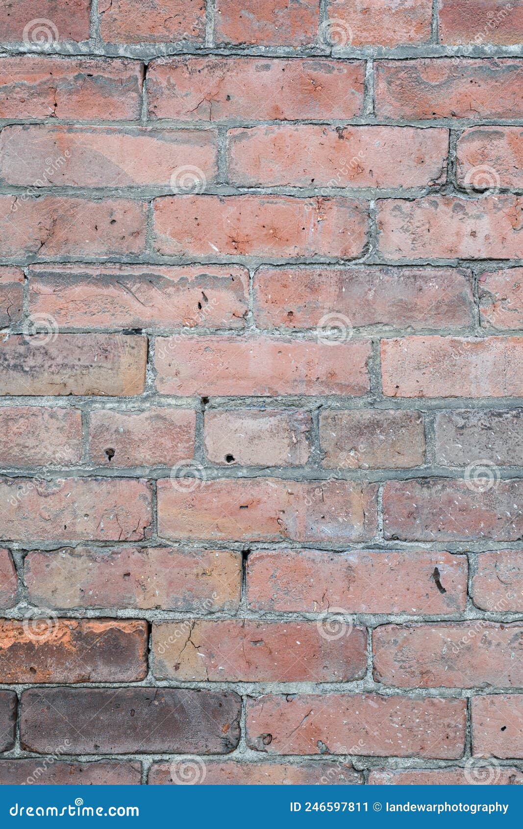 Weathered Brick Wall with Irregular Pattern of Brickwork Stock Image ...