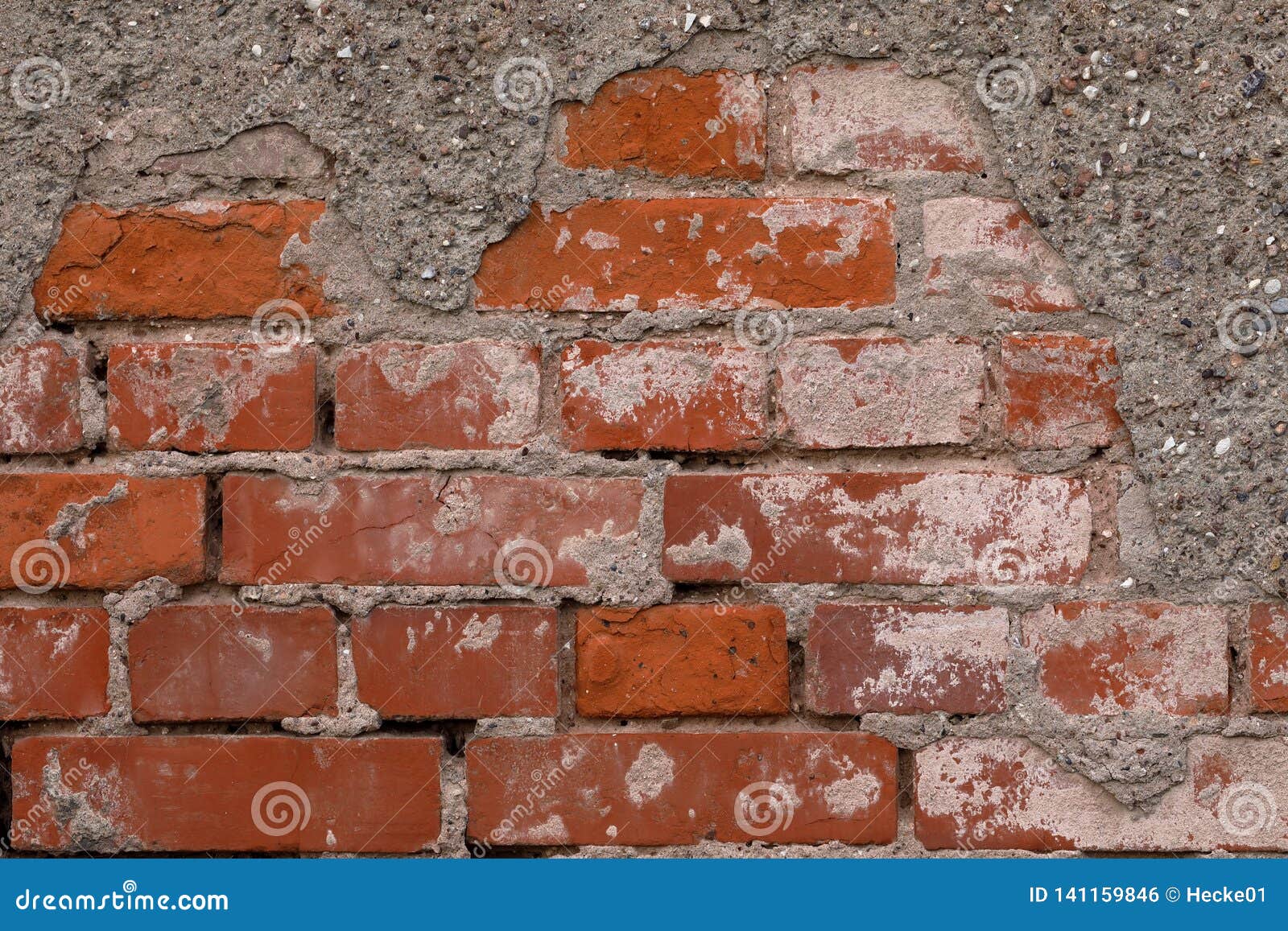 Weathered Brick Wall and Masonry Stock Photo - Image of decoration ...