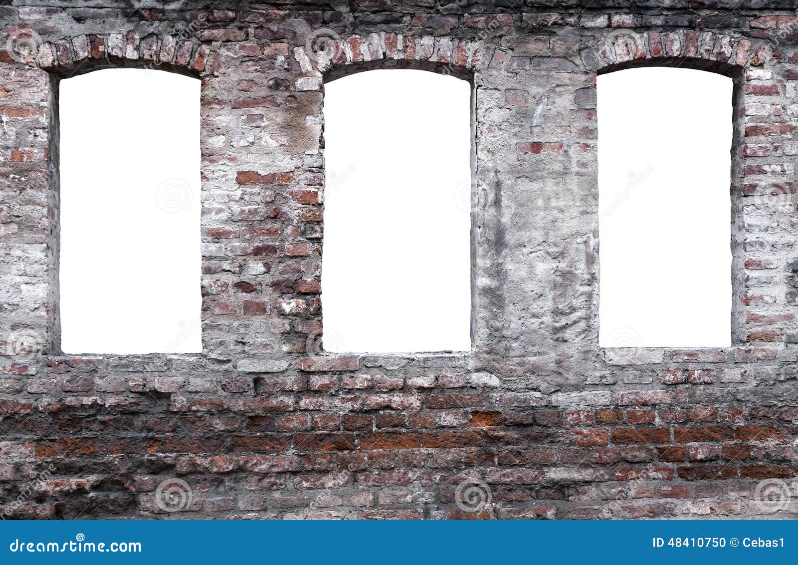 Weathered brick wall stock photo. Image of architecture - 48410750