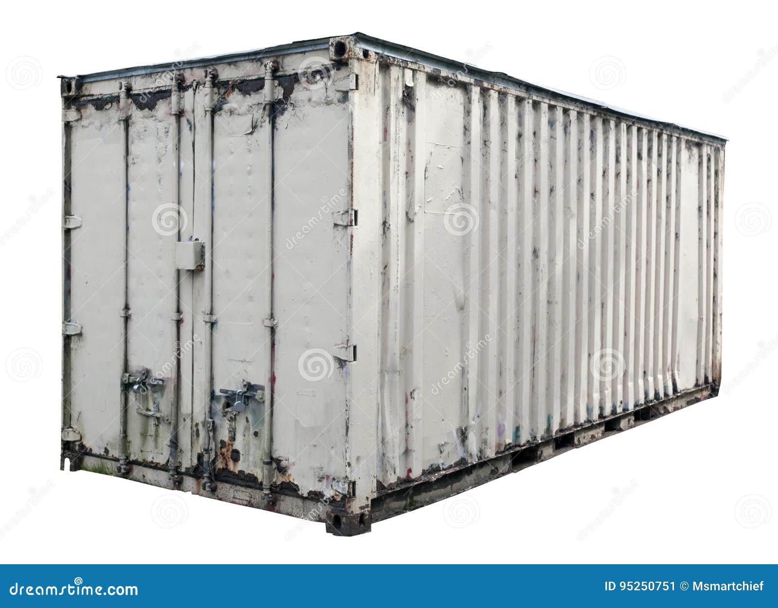 Weathered Cargo Shipping Container Stock Image - Image of heavy ...