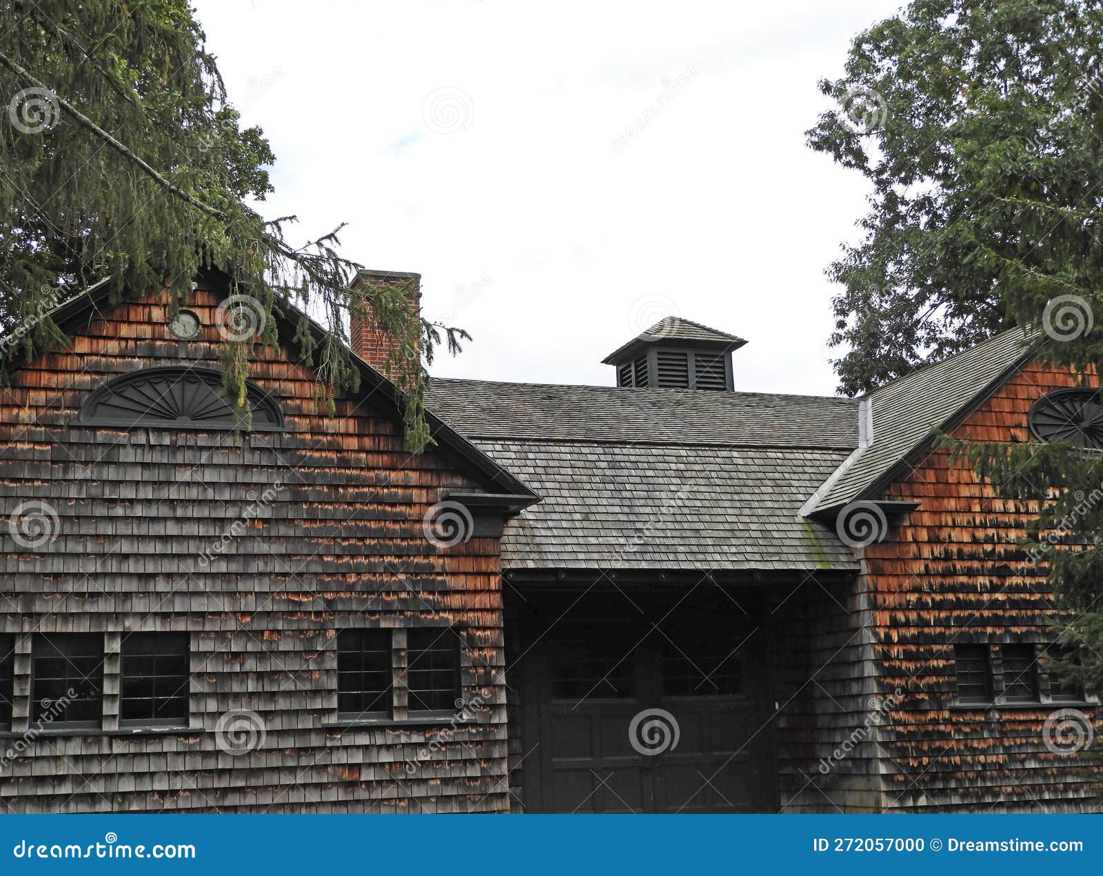 Weathered Cedar Shake Caretaker Building at NYS Historic Lorenzo ...
