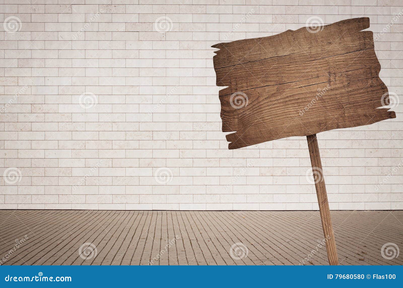 Weathered Cinder Block, Brick Wall Texture, Wood Sign And Walkway Stock ...
