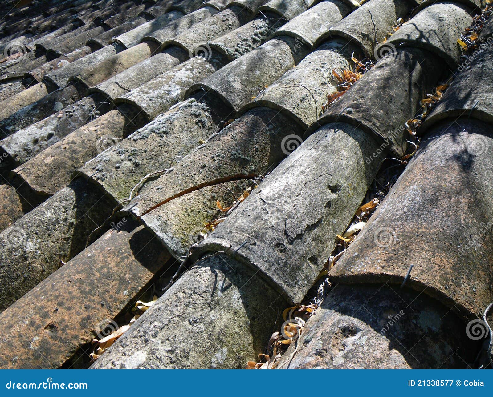 Weathered clay roof tiles stock image. Image of barns - 21338577
