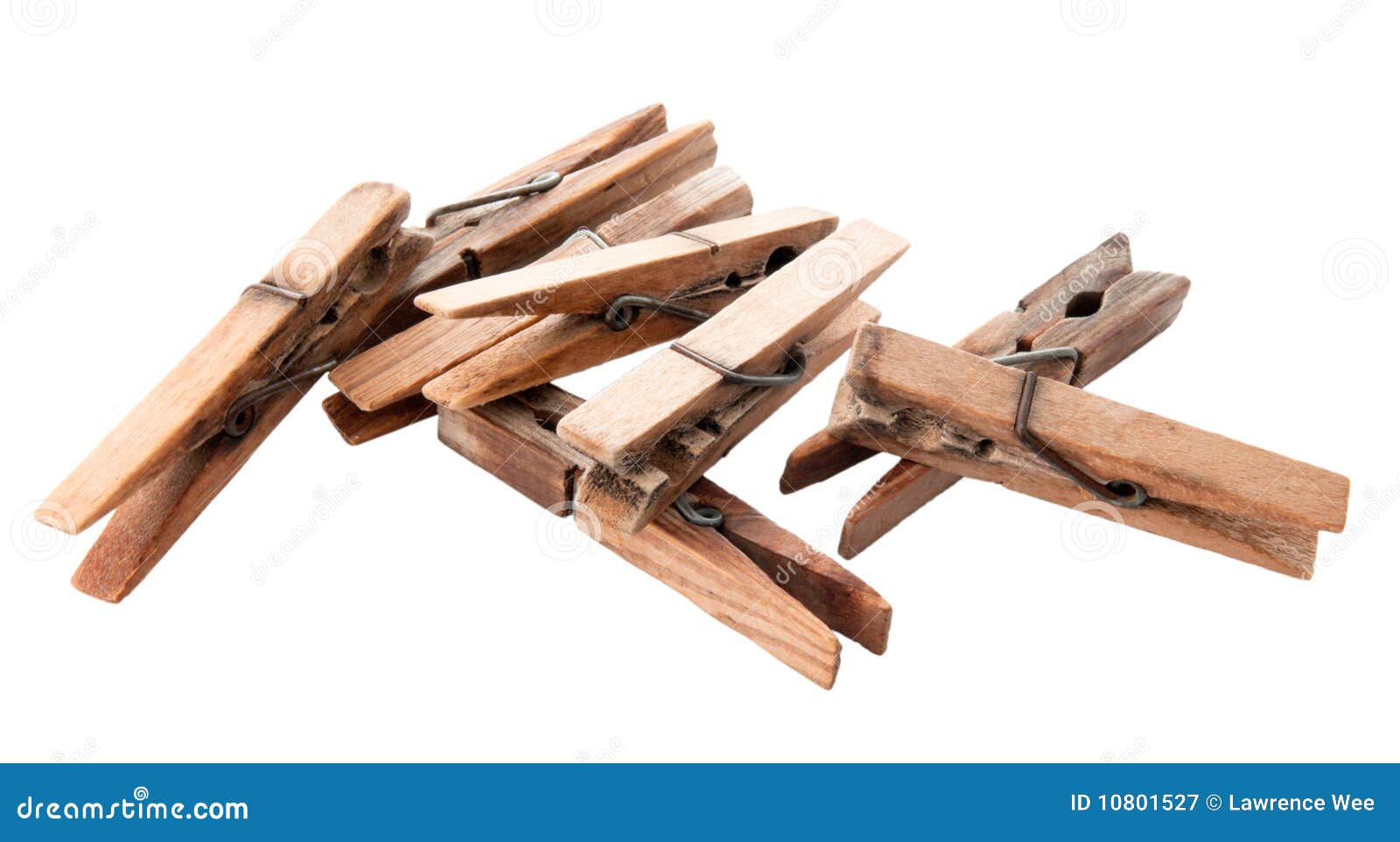 Weathered Clothes Pegs with Clipping Path Stock Image - Image of ...