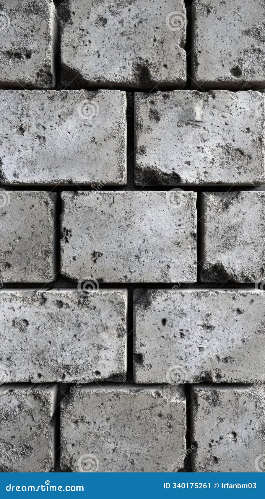 Weathered Concrete Block Wall Texture, a Seamless Pattern for Design ...