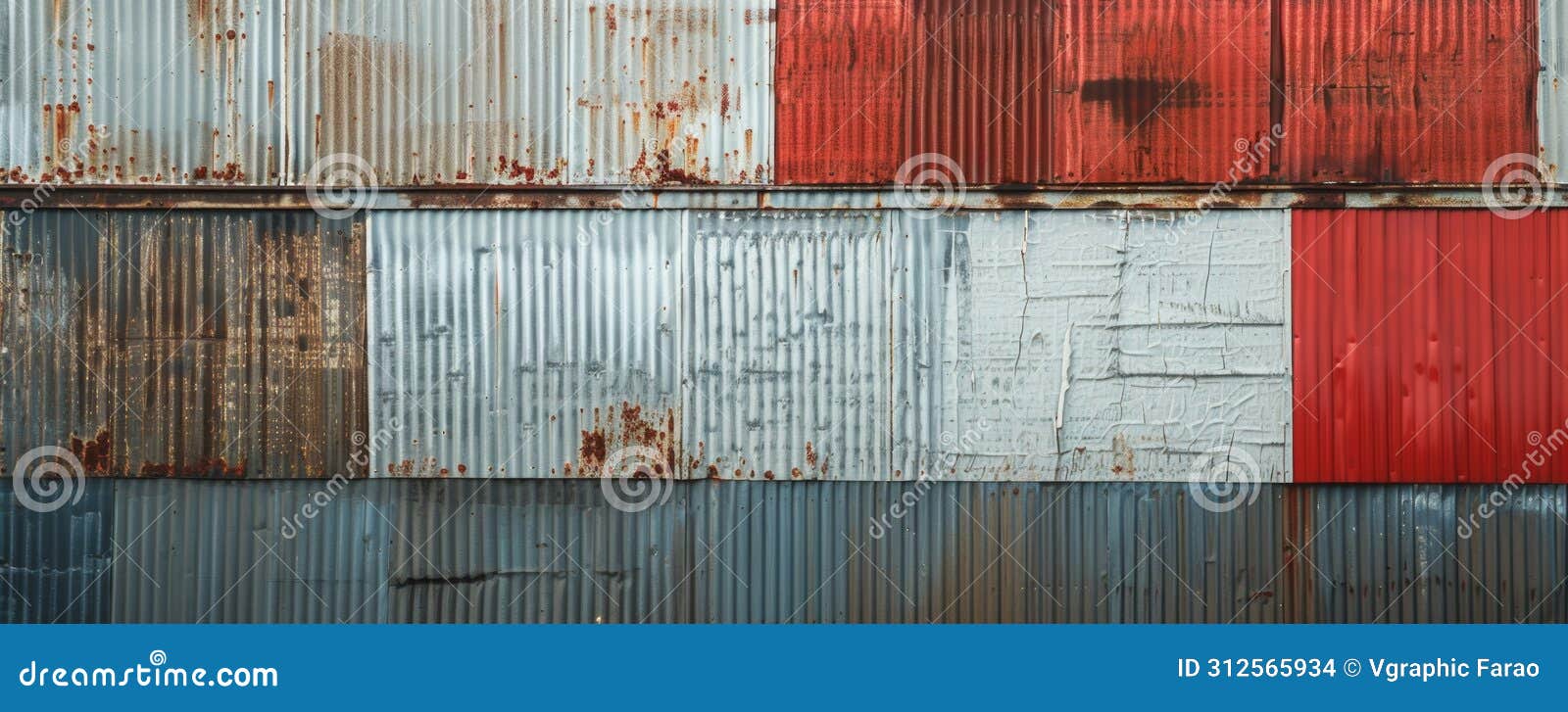 Weathered Corrugated Metal Textures Stock Photo - Image of white ...