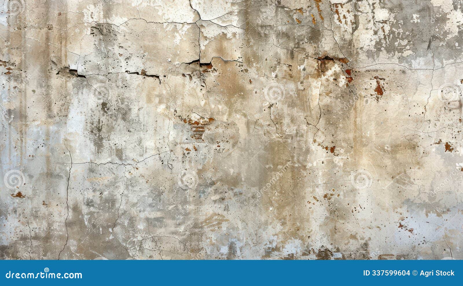 Weathered and Cracked Off-White Concrete Wall Texture with Peeling ...