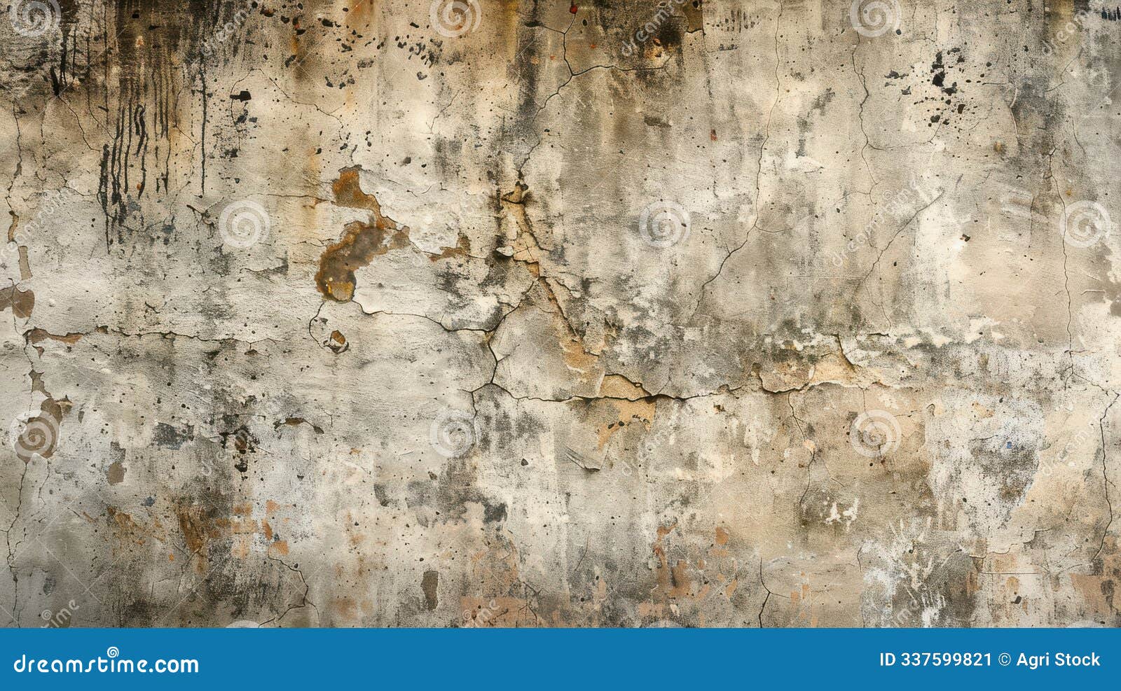 Weathered and Cracked Off-White Concrete Wall Texture with Peeling ...