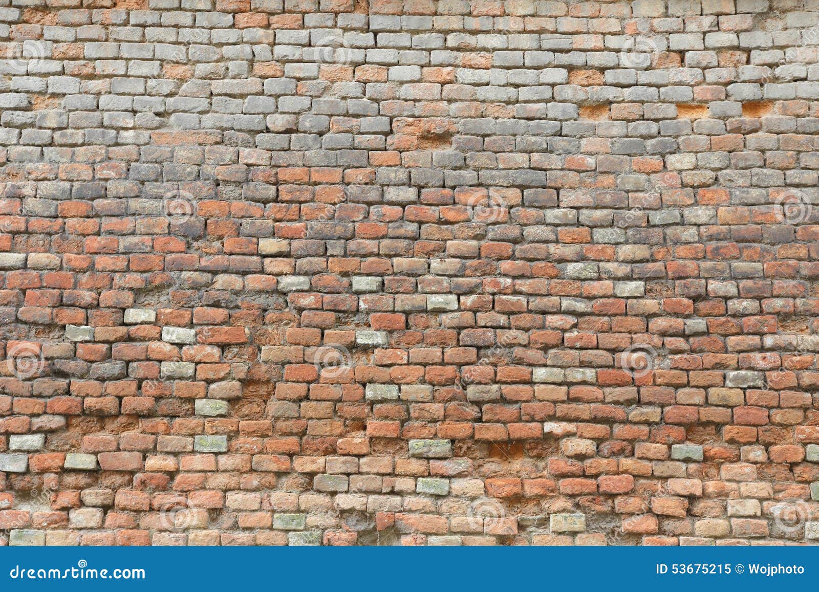 Weathered and Damaged Brick Wall Texture Stock Image - Image of ...