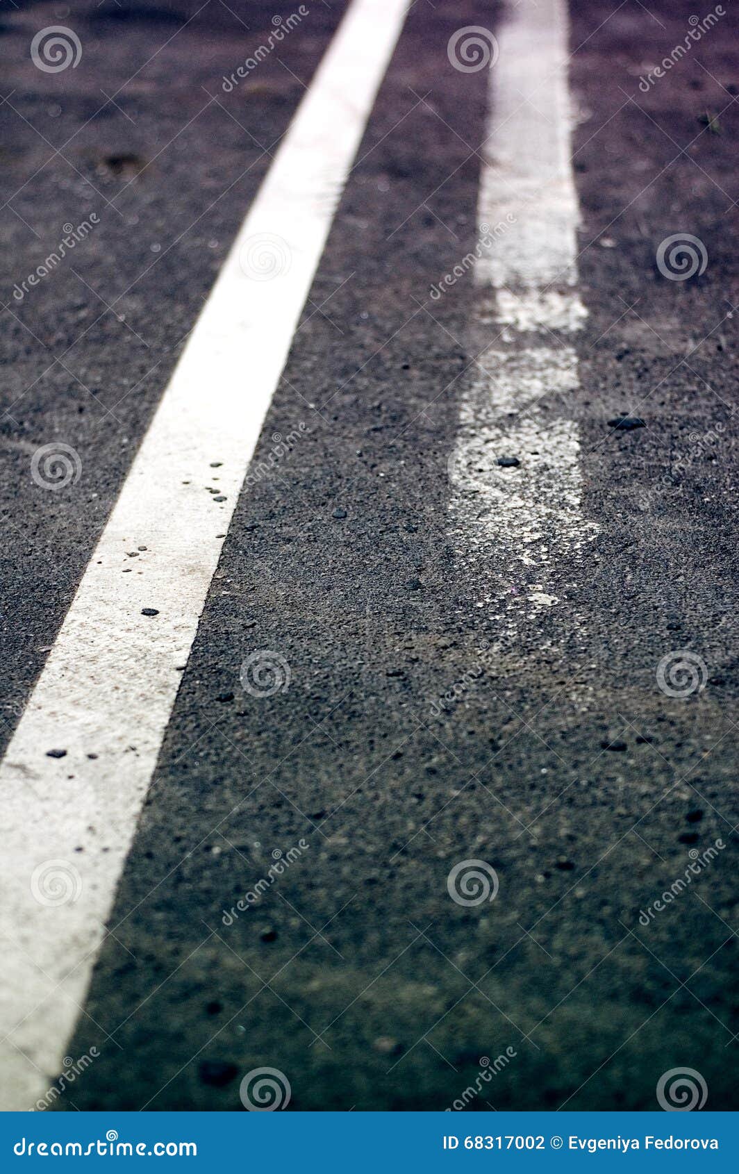Weathered Double White Line on Asphalt Road Stock Photo - Image of ...