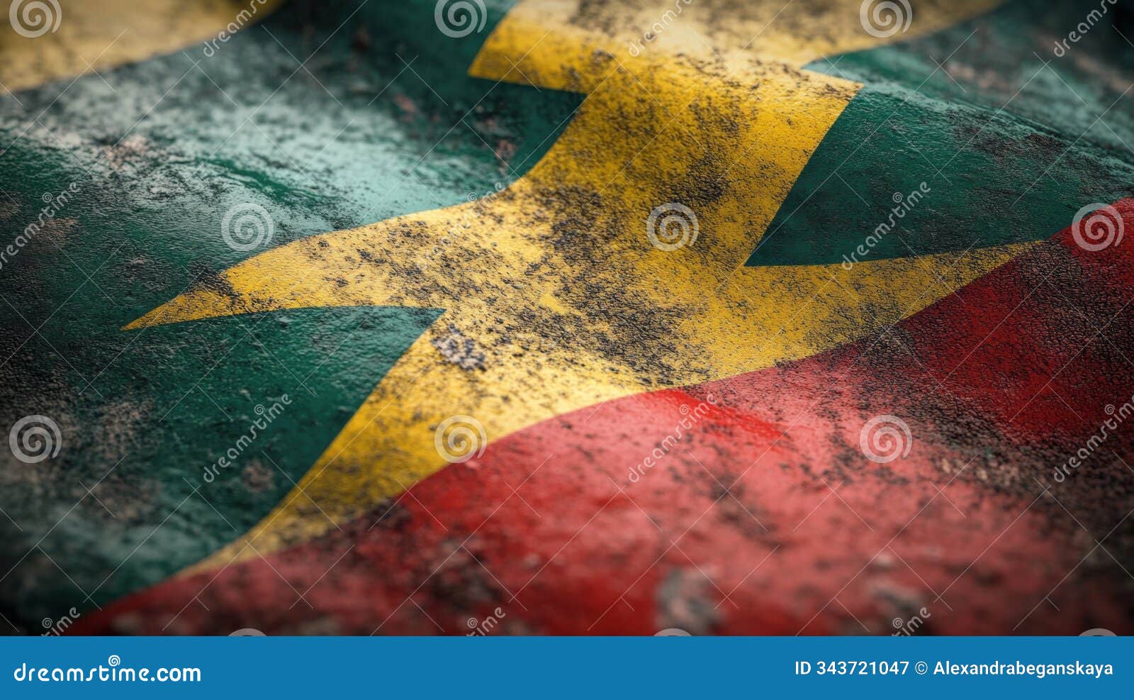 Weathered Ethiopian Flag with Rustic Texture for Cultural and ...