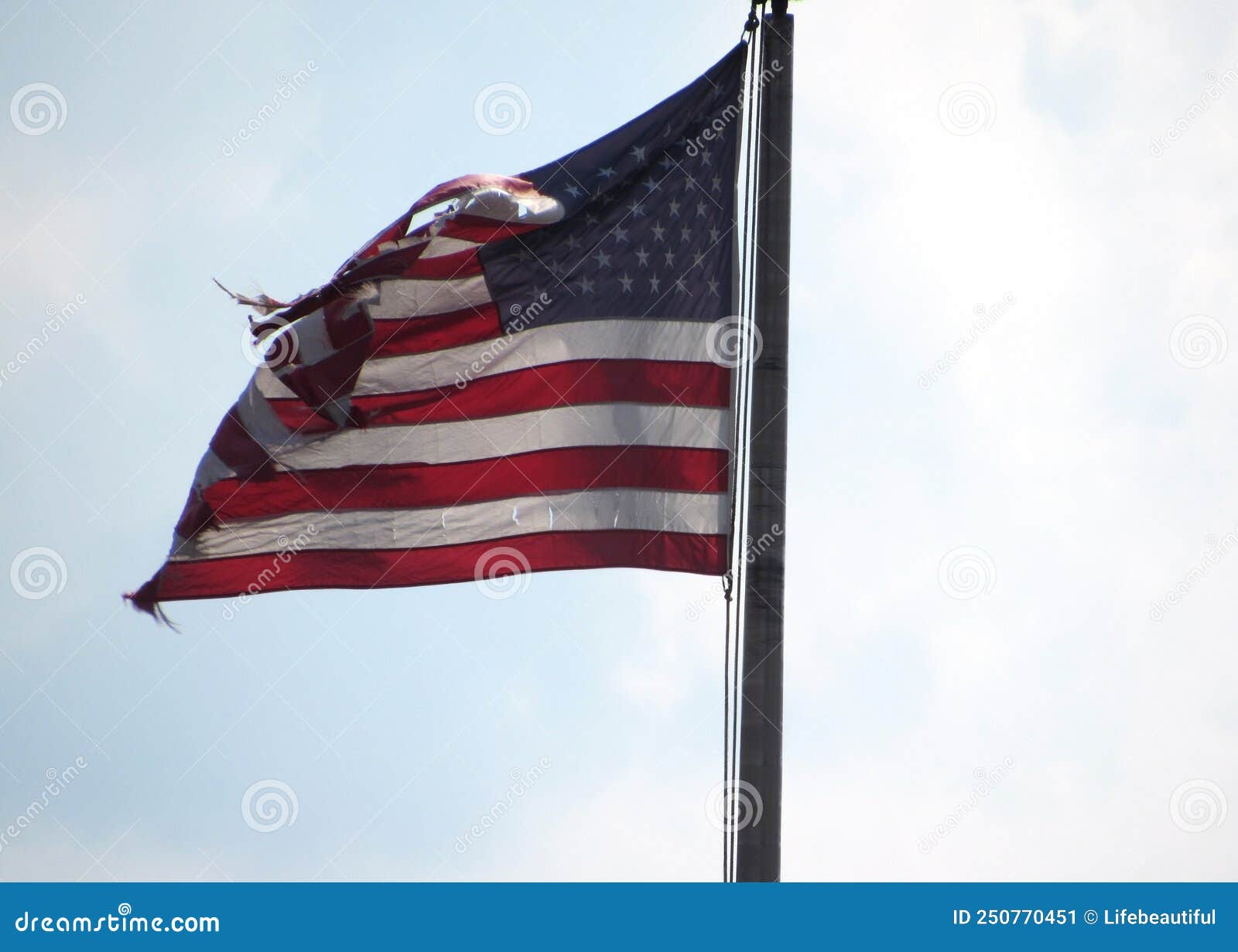 Weathered flag stock image. Image of line, textile, blue - 250770451