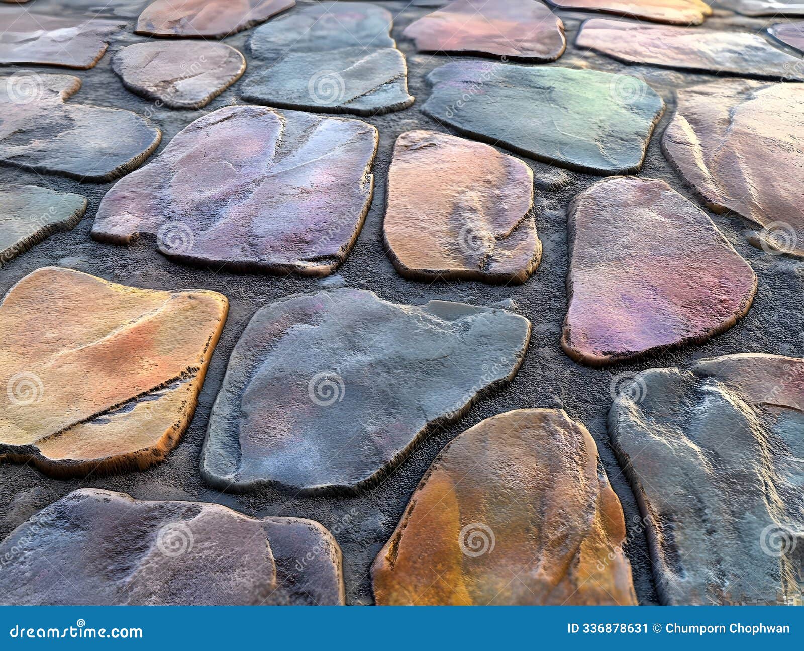 Natural Flagstone Paved Patterns for Outdoor Floors and Pathways Stock ...