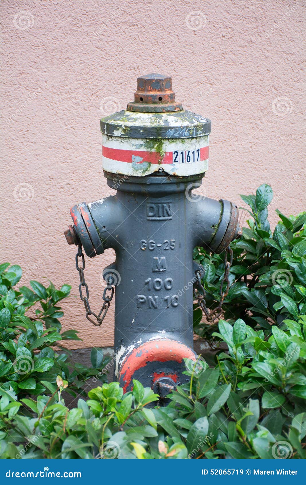 Weathered Gray Fire Hydrant Stock Image - Image of hydrant, wall: 52065719