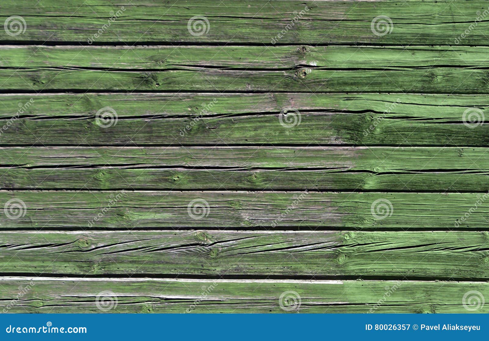 Weathered Green Color Log House Wall. Stock Image - Image of pine ...