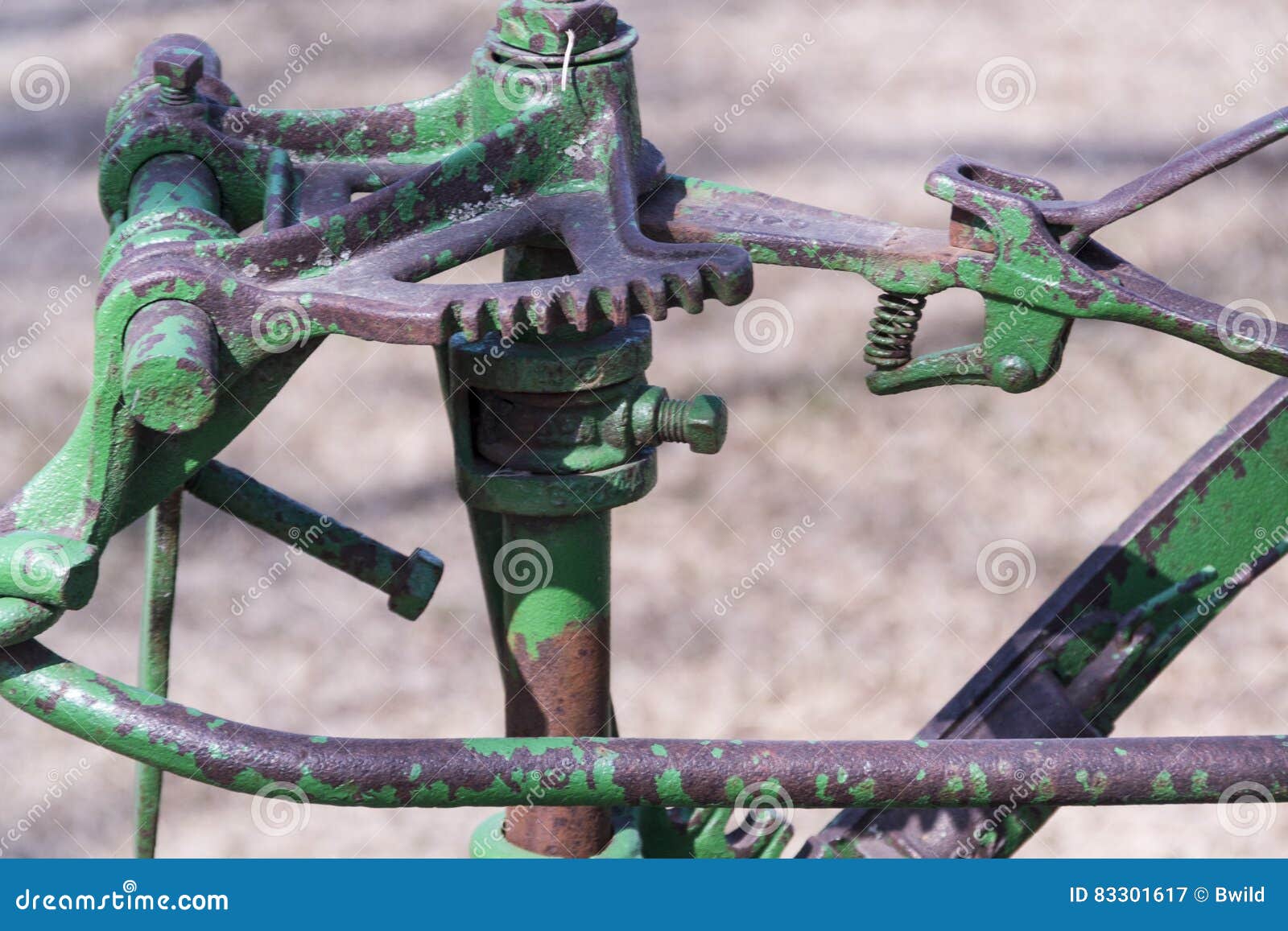 Weathered Green Metallic Toothed Object Stock Image - Image of metal ...
