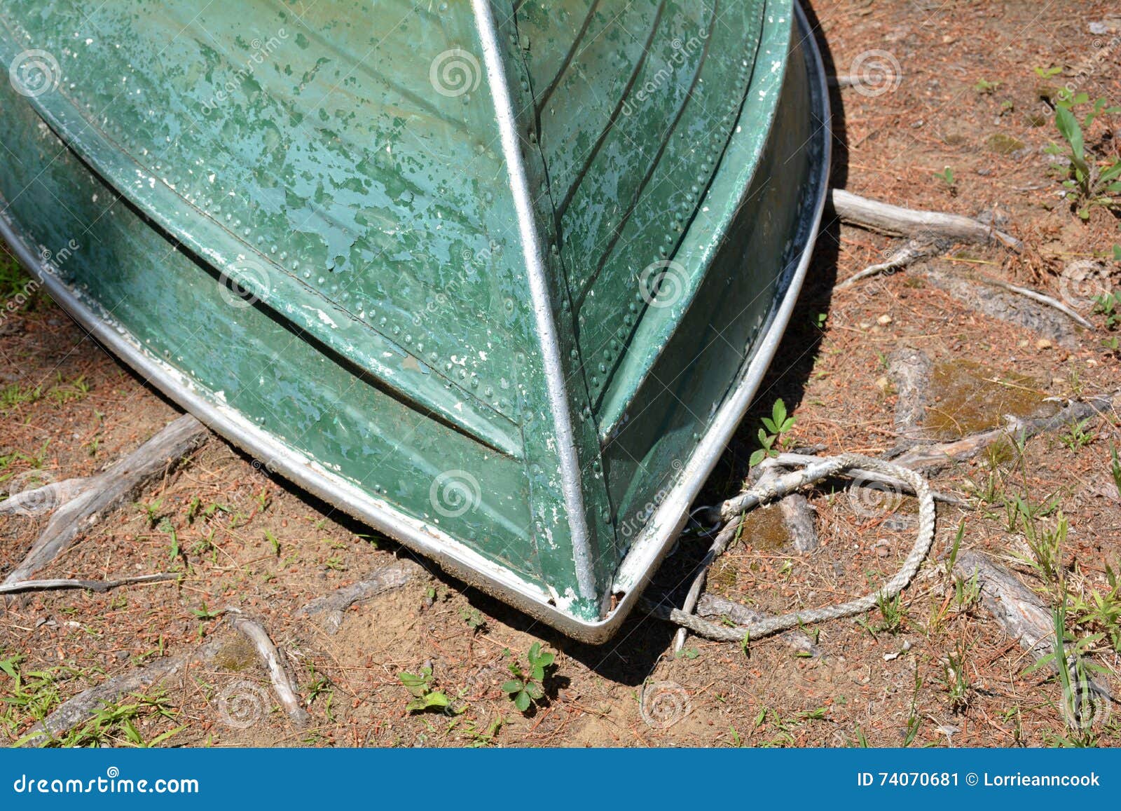 Weathered Green Row Boat stock image. Image of boat, rust - 74070681