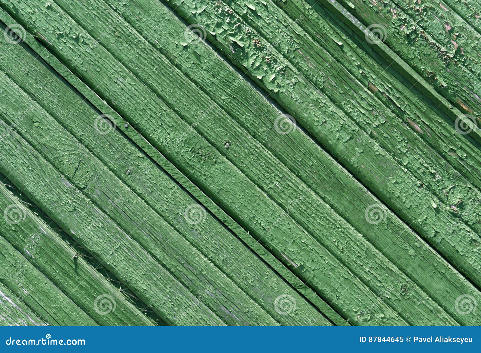 Weathered Green Wood House Wall Stock Image - Image of painted ...