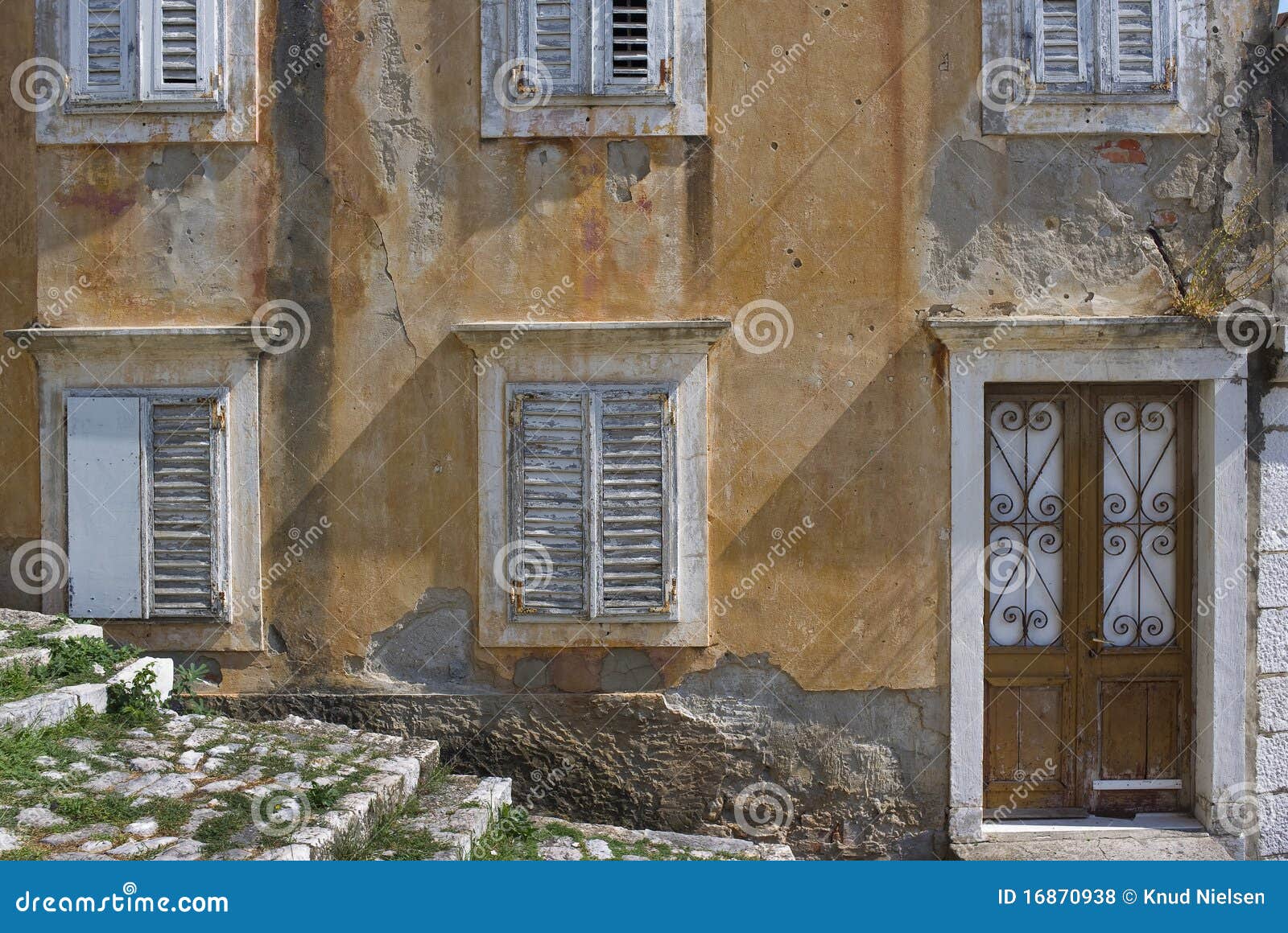 Weathered house stock photo. Image of croatian, facade - 16870938