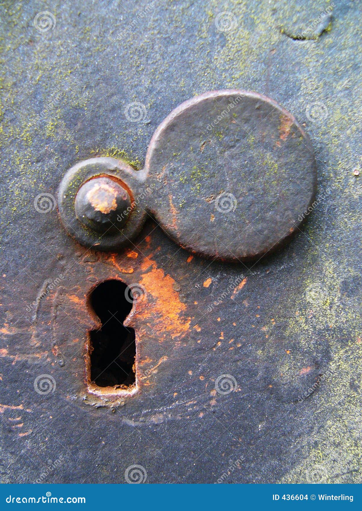 Weathered Keyhole stock photo. Image of firewall, peephole - 436604