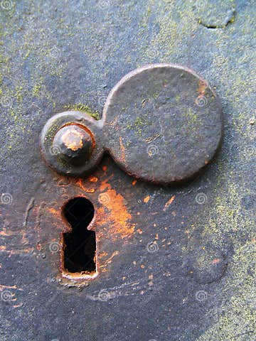 Weathered Keyhole stock photo. Image of firewall, peephole - 436604