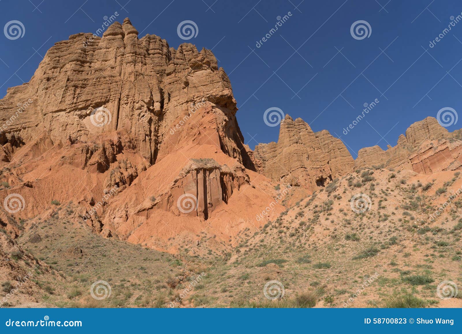 Weathered landform stock image. Image of exploring, backpacking - 58700823