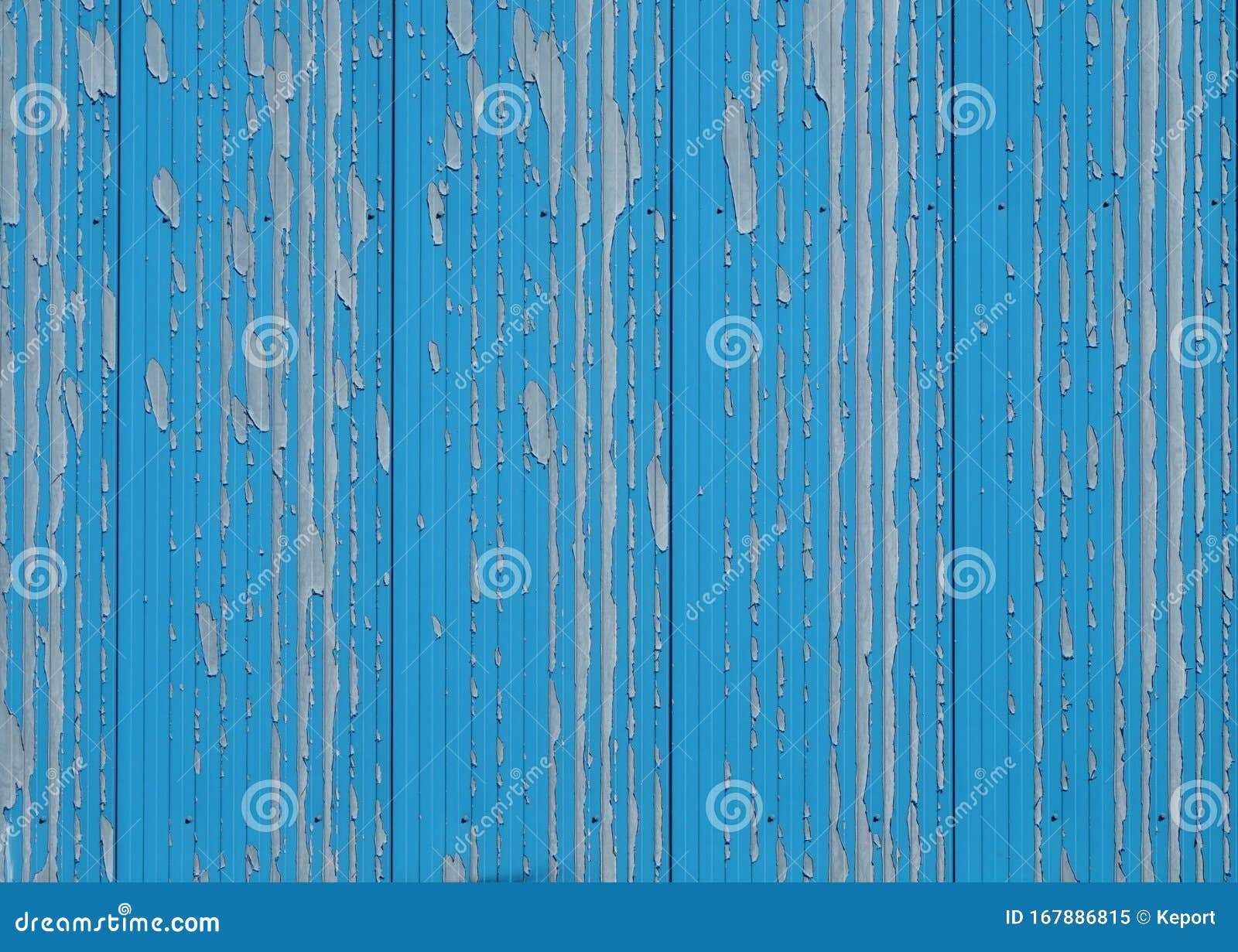 Weathered Light Blue Color on Metal Wall Stock Image - Image of ...