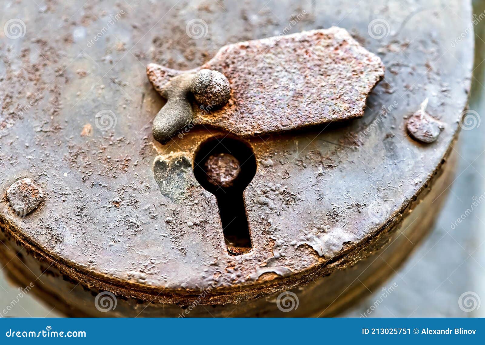 Weathered Metal Rusty Padlock Stock Image - Image of accessibility ...