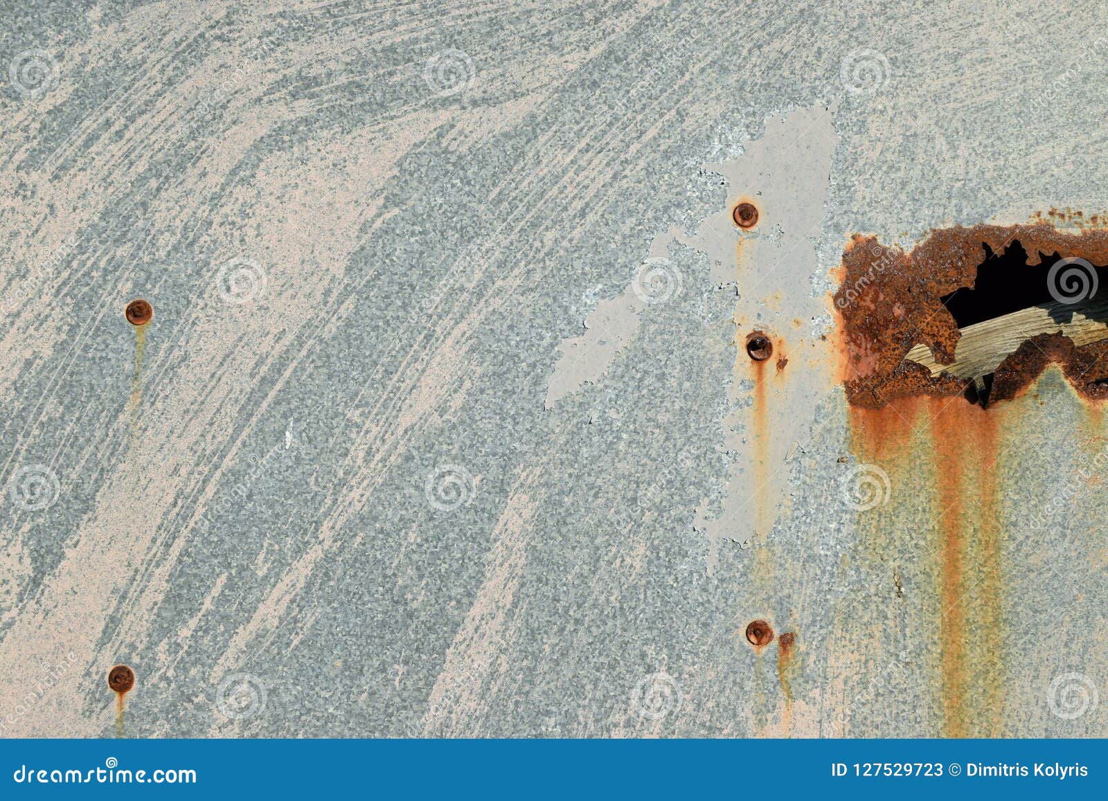 Metal Surface Smudged Paint and Rust Stock Image - Image of brushed ...