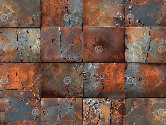 Weathered Metal Surface with Visible Signs of Rust and Deterioration ...