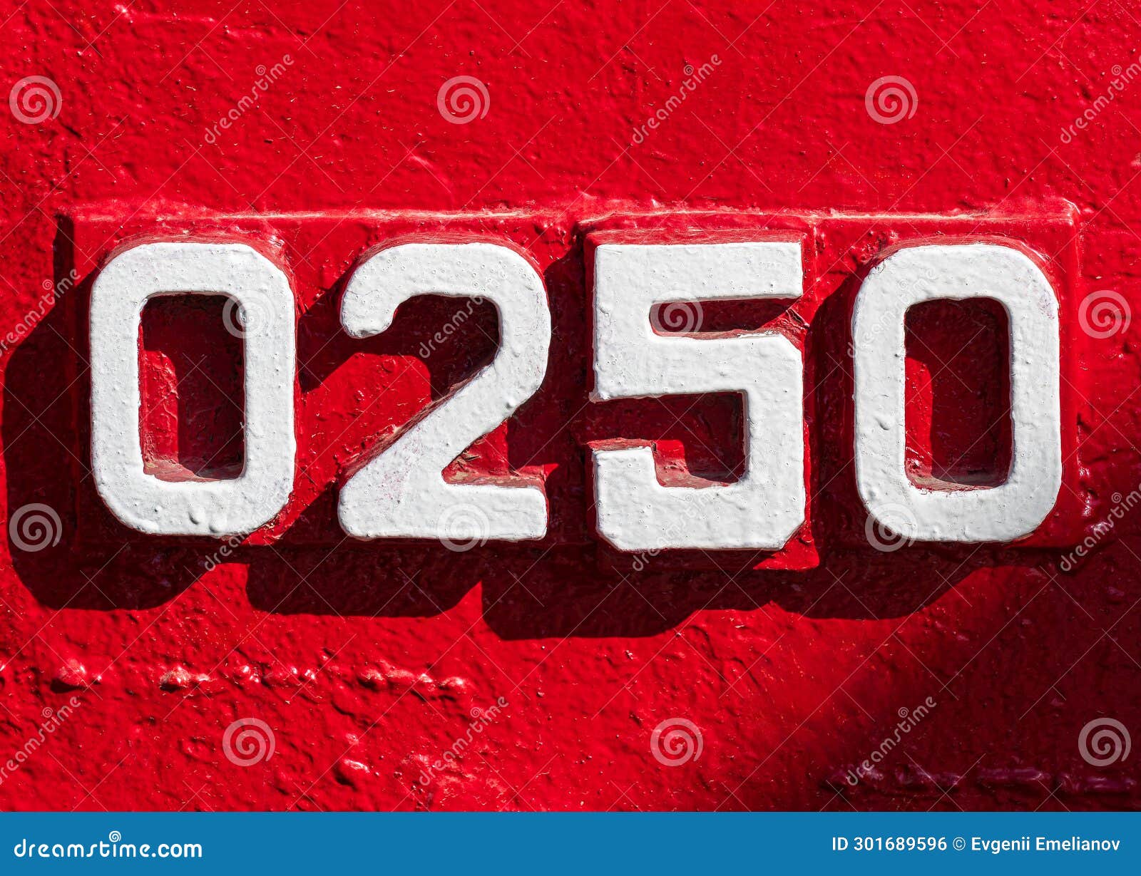 Weathered Numbers Zero, Two, Five, 0250, or 0, 2, 5 Painted White on a ...