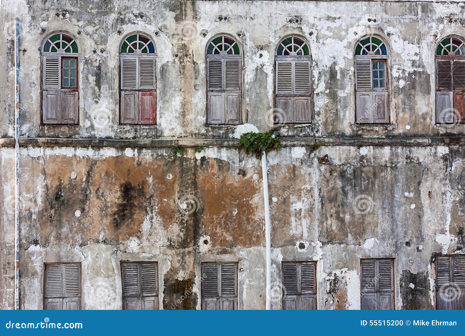 Weathered Old Building Wall Stock Photo - Image of tanzania, exterior ...