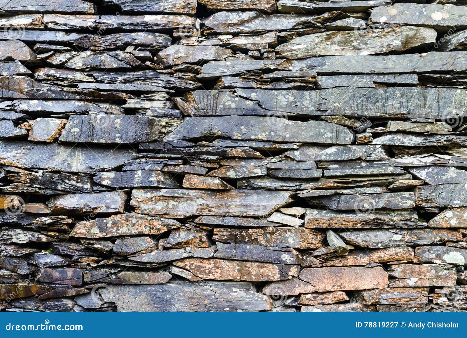 Weathered Old Slate Wall Background Stock Image - Image of slate ...