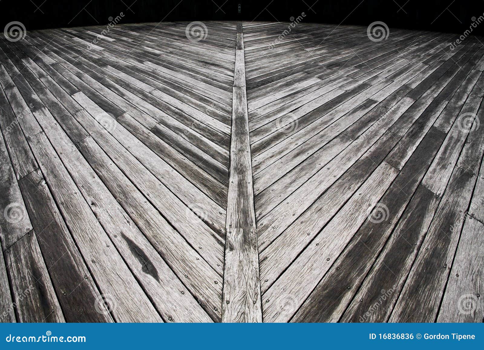 Weathered Outdoor Diagonal Timber Deck Stock Photo - Image of ...