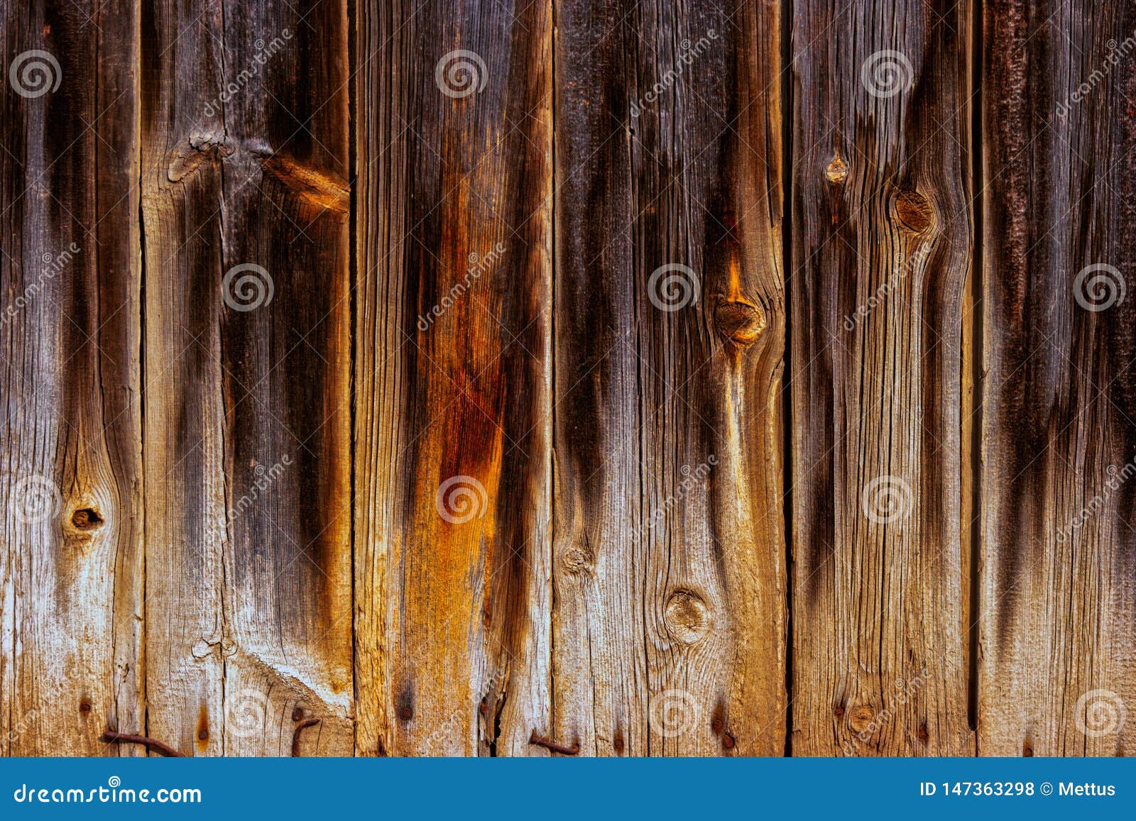 Weathered Planks with Footprints of Fire on Its Surface Stock Photo ...
