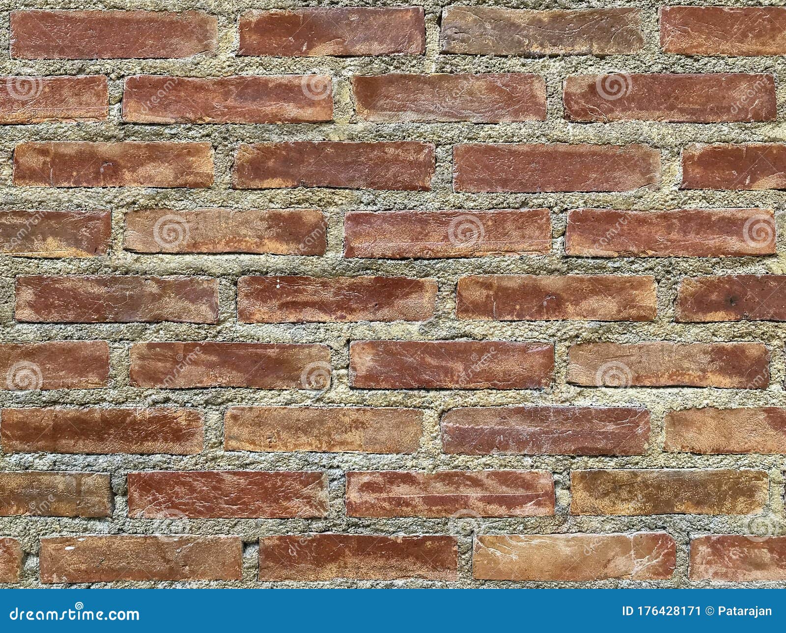 Weathered Red Brick Blocks Wall for Vintage Design Background. Stock ...