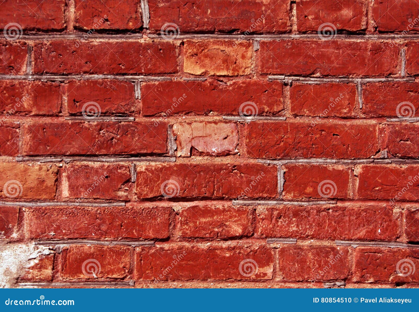 Weathered Red Brick Wall Texture. Stock Photo - Image of brick, design ...