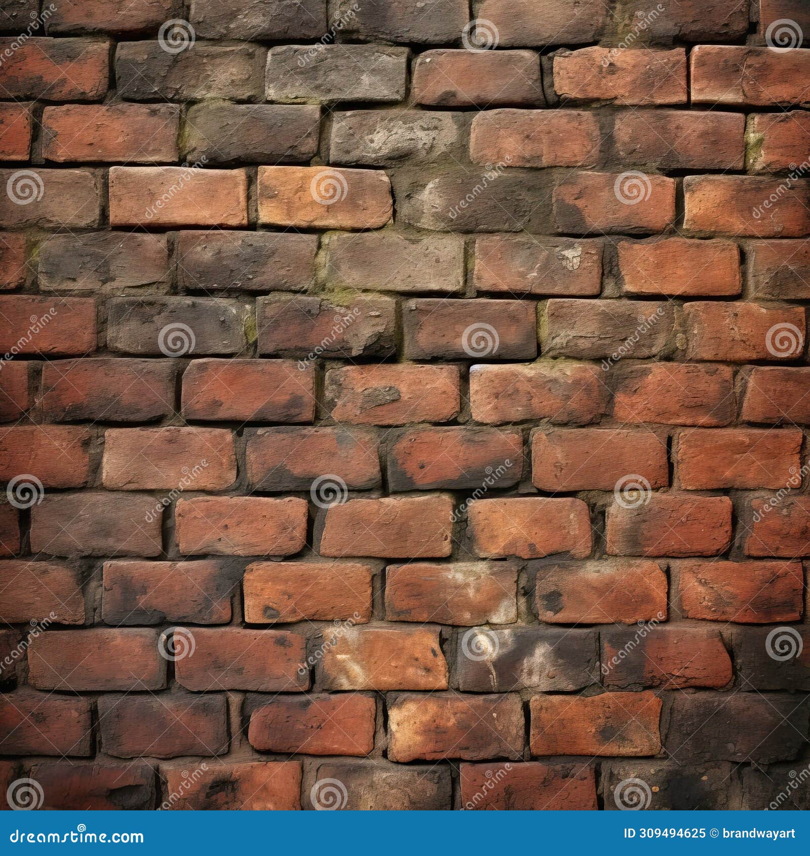 Weathered Red Brick Wall Texture Stock Illustration - Illustration of ...