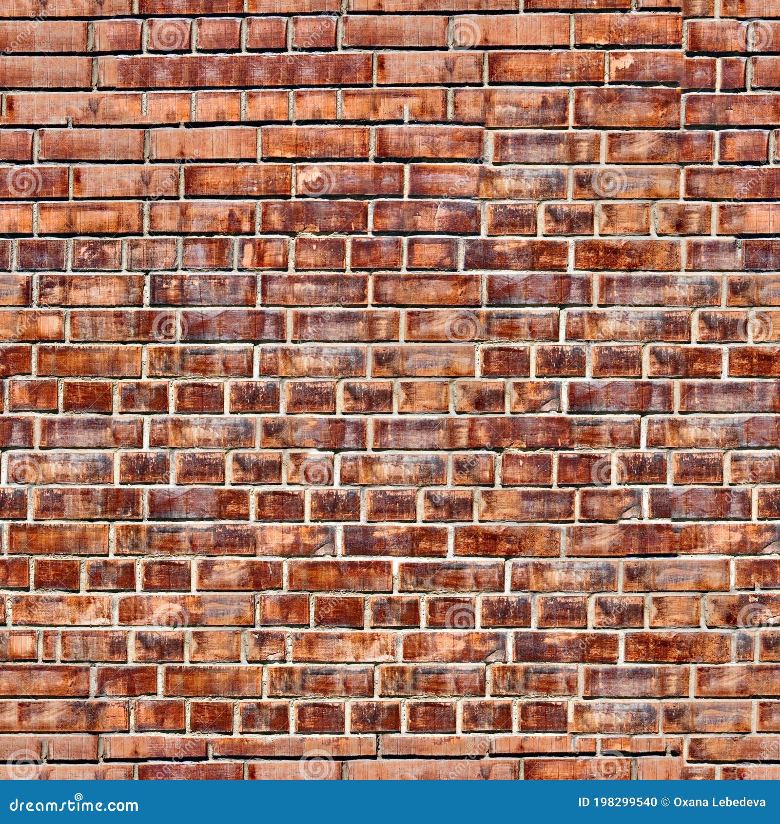 Weathered Red Brick Wall Texture Seamlessly Tileable Stock Photo ...