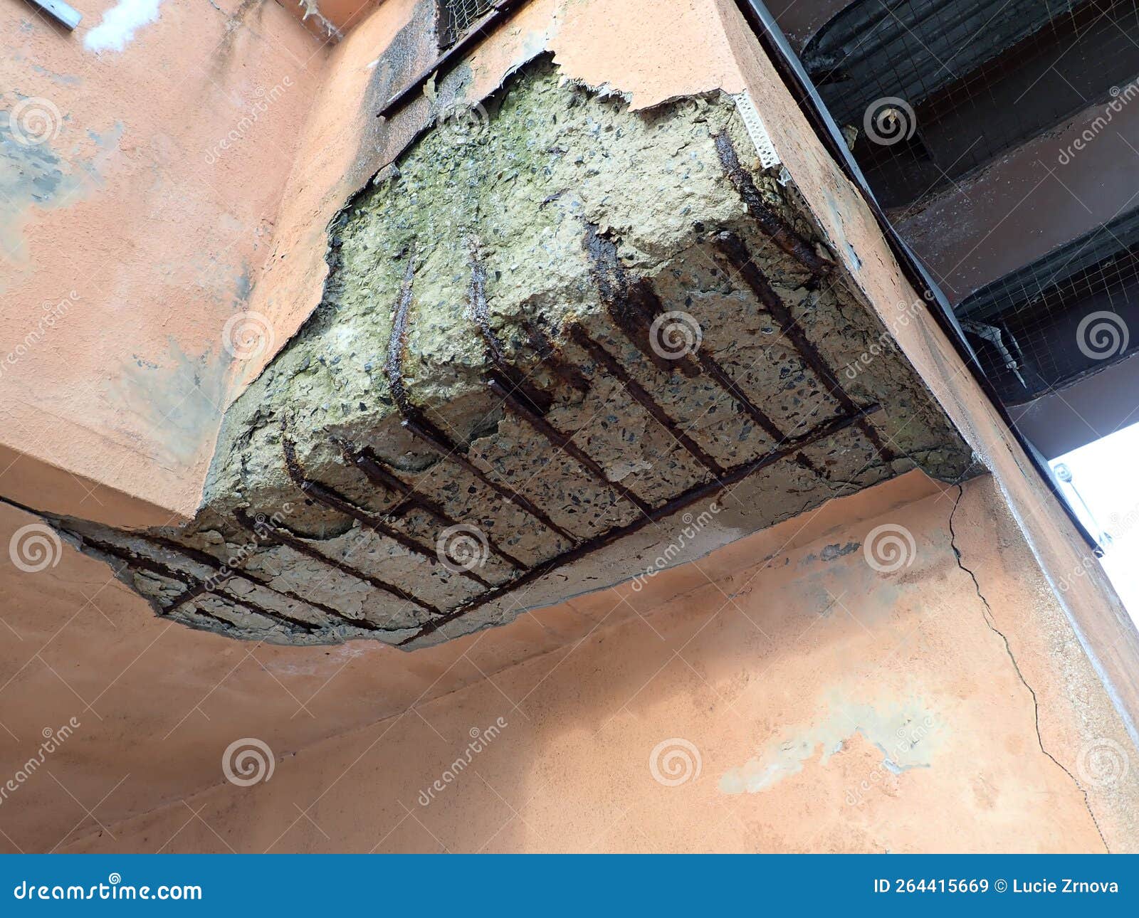 Weathered Reinforced Concrete Structure Danger Stock Image - Image of ...