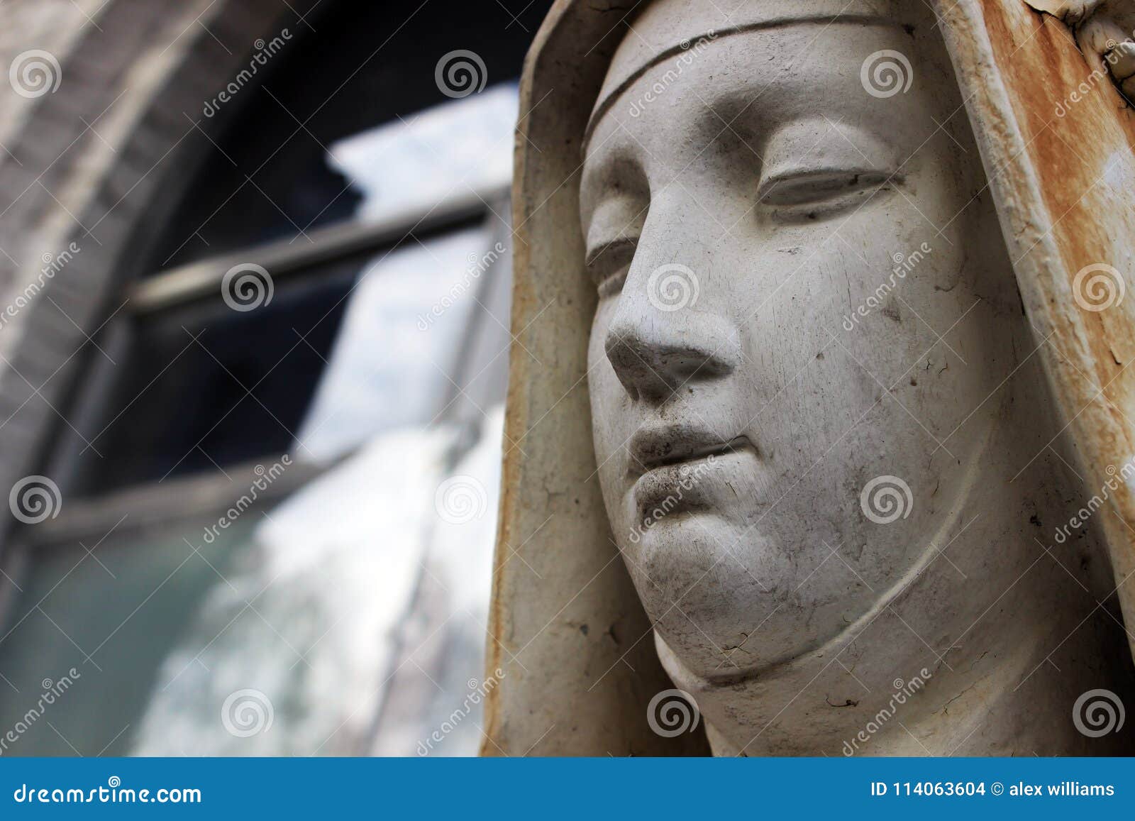 Weathered Religious Marble Virgin Mary Statue in Church Cemetery ... Weathered Religious Marble Virgin Mary Statue in Church Cemetery ...