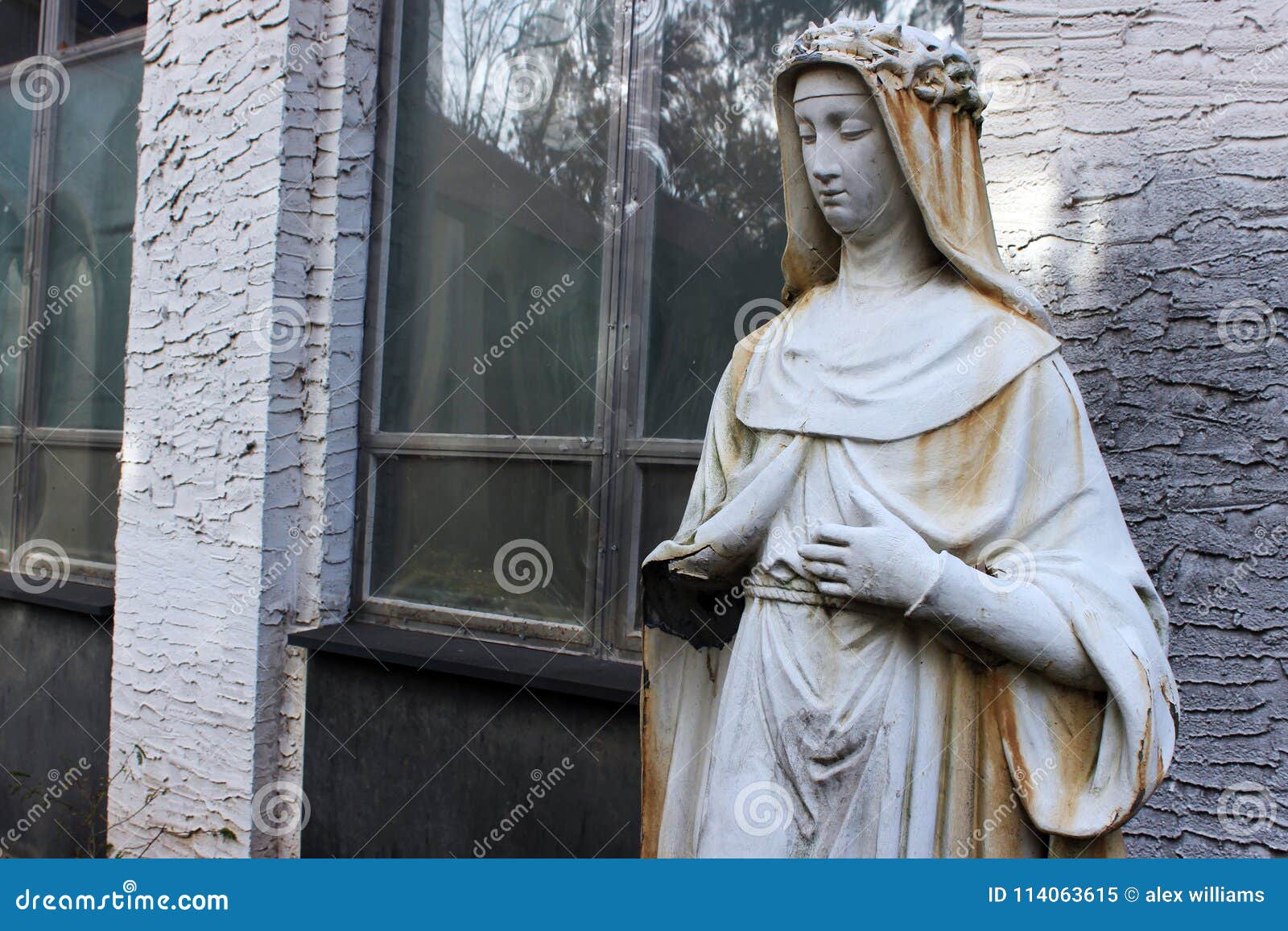 Weathered Religious Marble Virgin Mary Statue in Church Cemetery ... Weathered Religious Marble Virgin Mary Statue in Church Cemetery ...