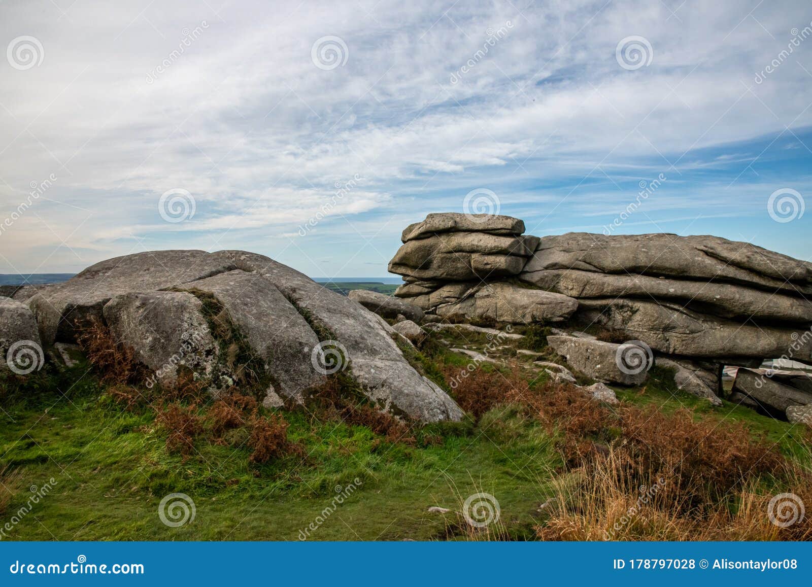 The Rock Formations at the Summit of Carn Marth, Cornwall Stock Photo ...