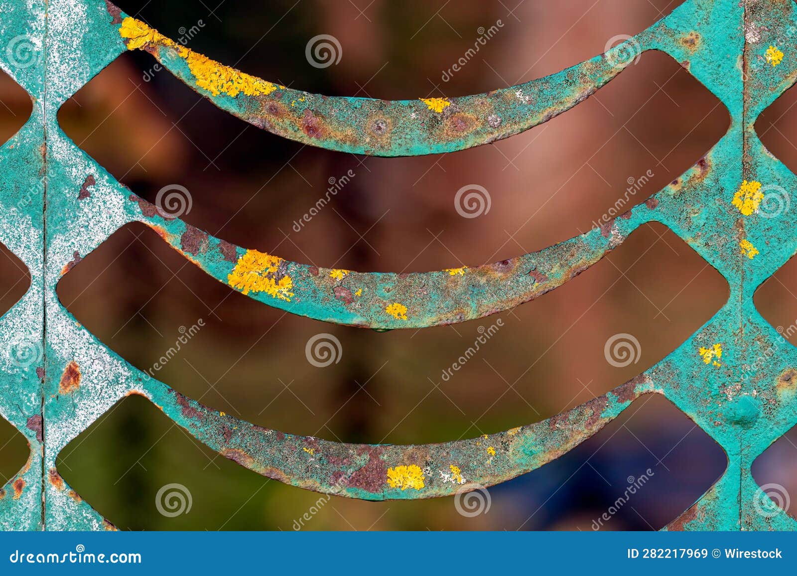 Weathered and Rusty, Old Metal Fence Gate Stock Image - Image of ...