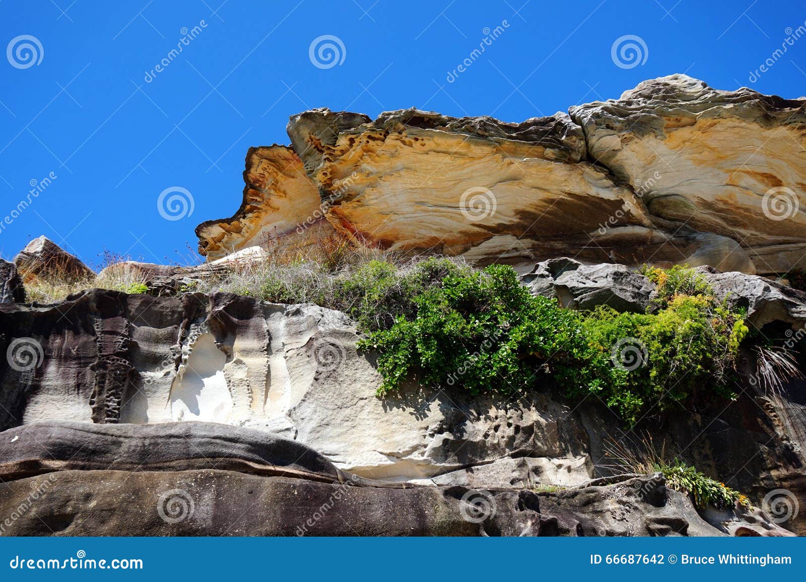 Weathered Sandstone Cliffs stock photo. Image of sandstone - 66687642