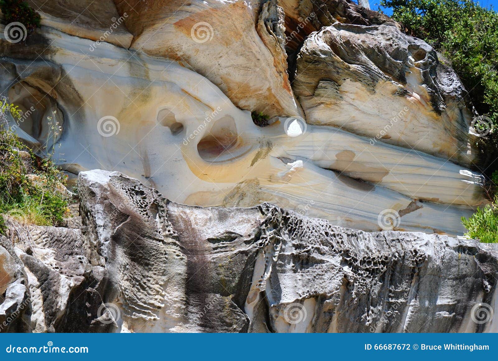 Weathered Sandstone Cliffs stock photo. Image of scared - 66687672