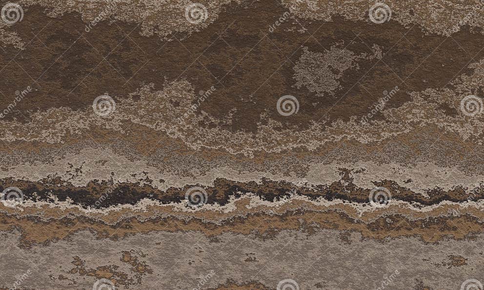 Weathered Sediment Strata. Brown Soil Layer Background Stock Photo ...
