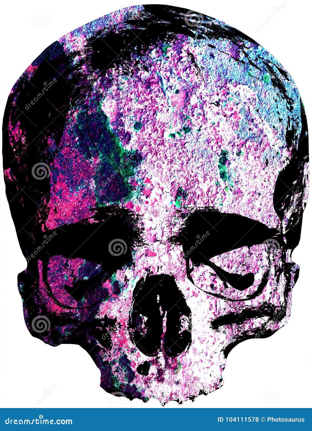 Skull Covered with Red Rust Stock Photo - Illustration of gothic ...