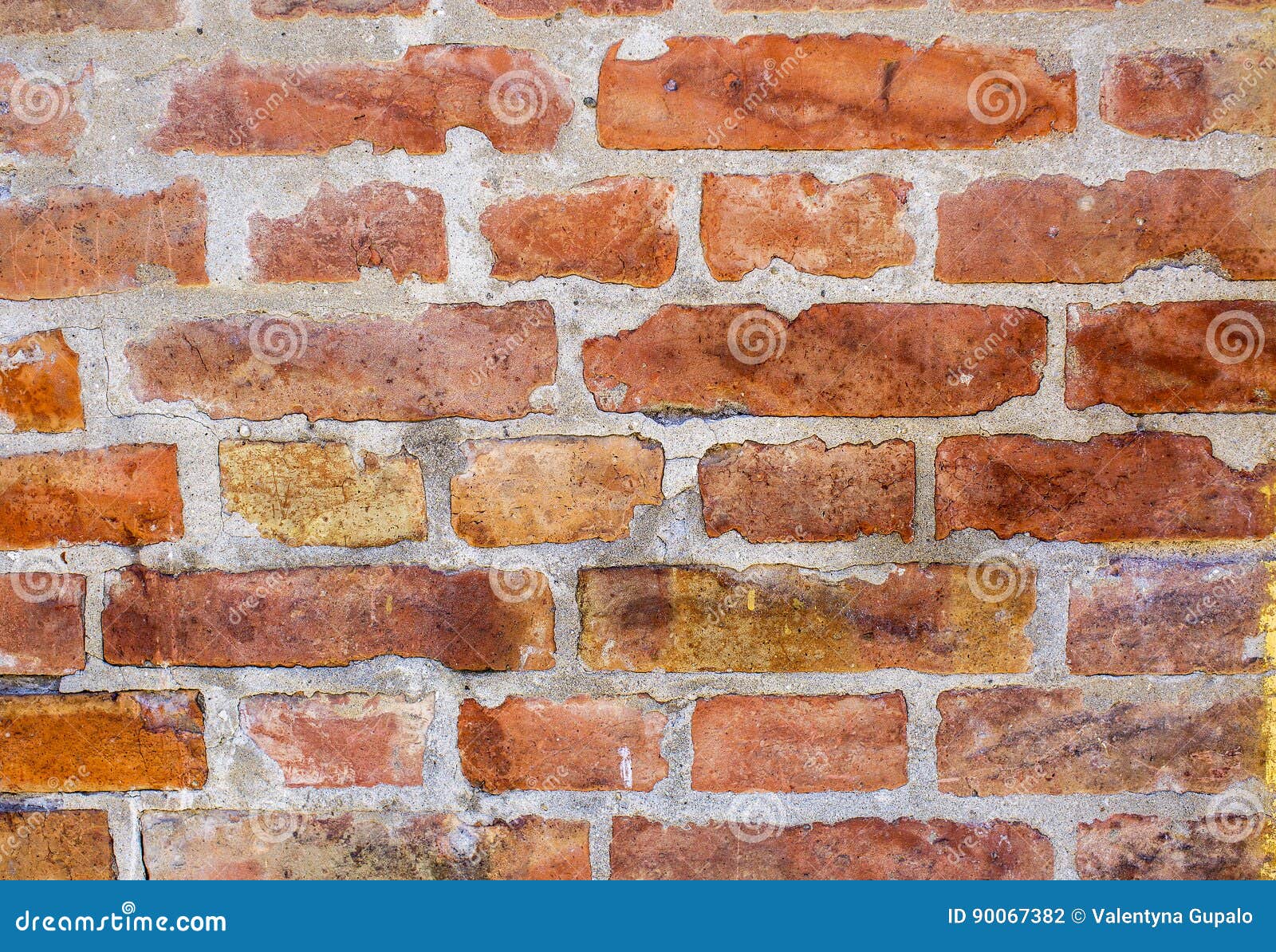 Weathered Stained Old Brick Wall Background Stock Photo - Image of ...